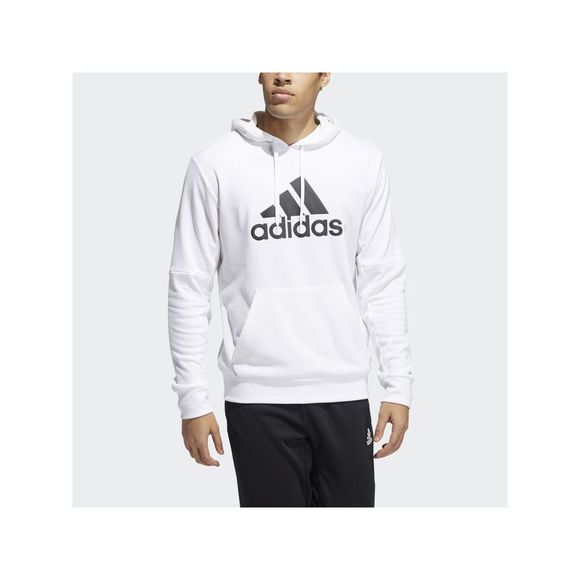 adidas | Jackets & Coats | Adidas Mens White Logo Graphic Hooded Jacket ...
